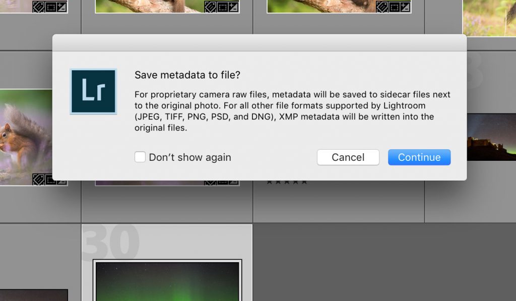 Embedding Metadata Into Original Source Files in Lightroom - Nature TTL