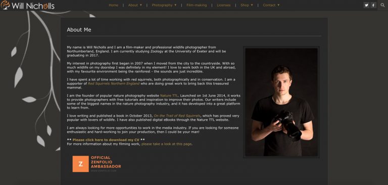 6 Ways to Customise and Make the Most of Your Zenfolio Website - Nature TTL