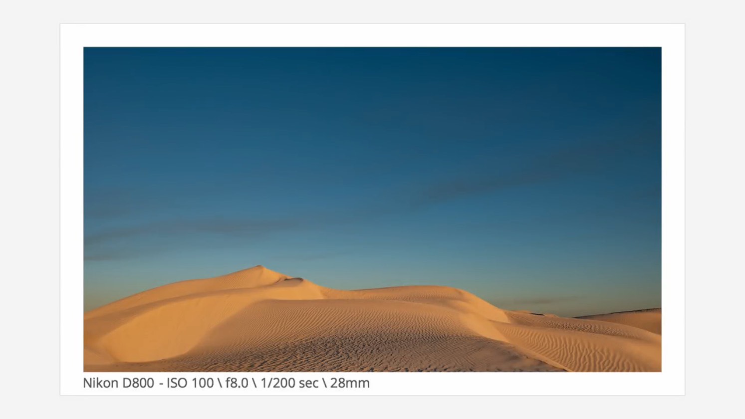 Simple Landscape Compositions in the Sand Dunes